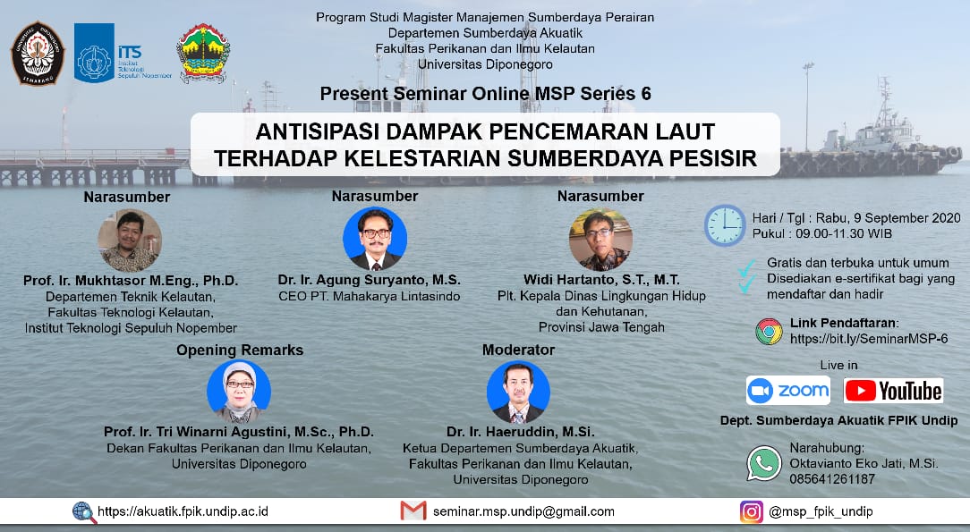 Seminar Online MSP Series 6 : Antisipasi Dampak Pencemaran Laut ...